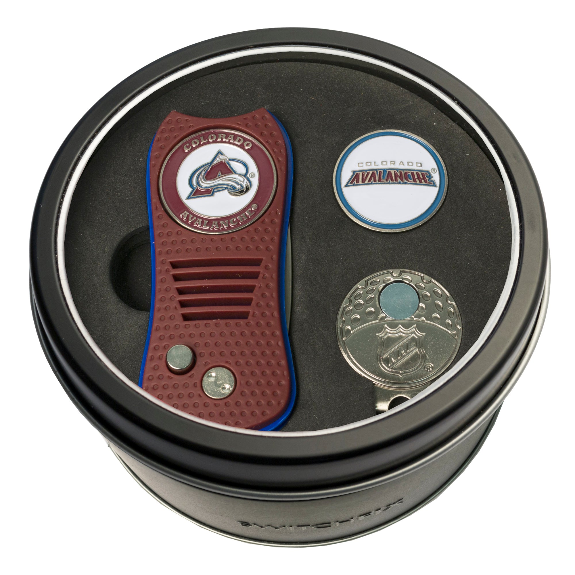 Colorado Avalanche Switchblade Divot Tool + Cap Clip + Ball Marker Tin ...