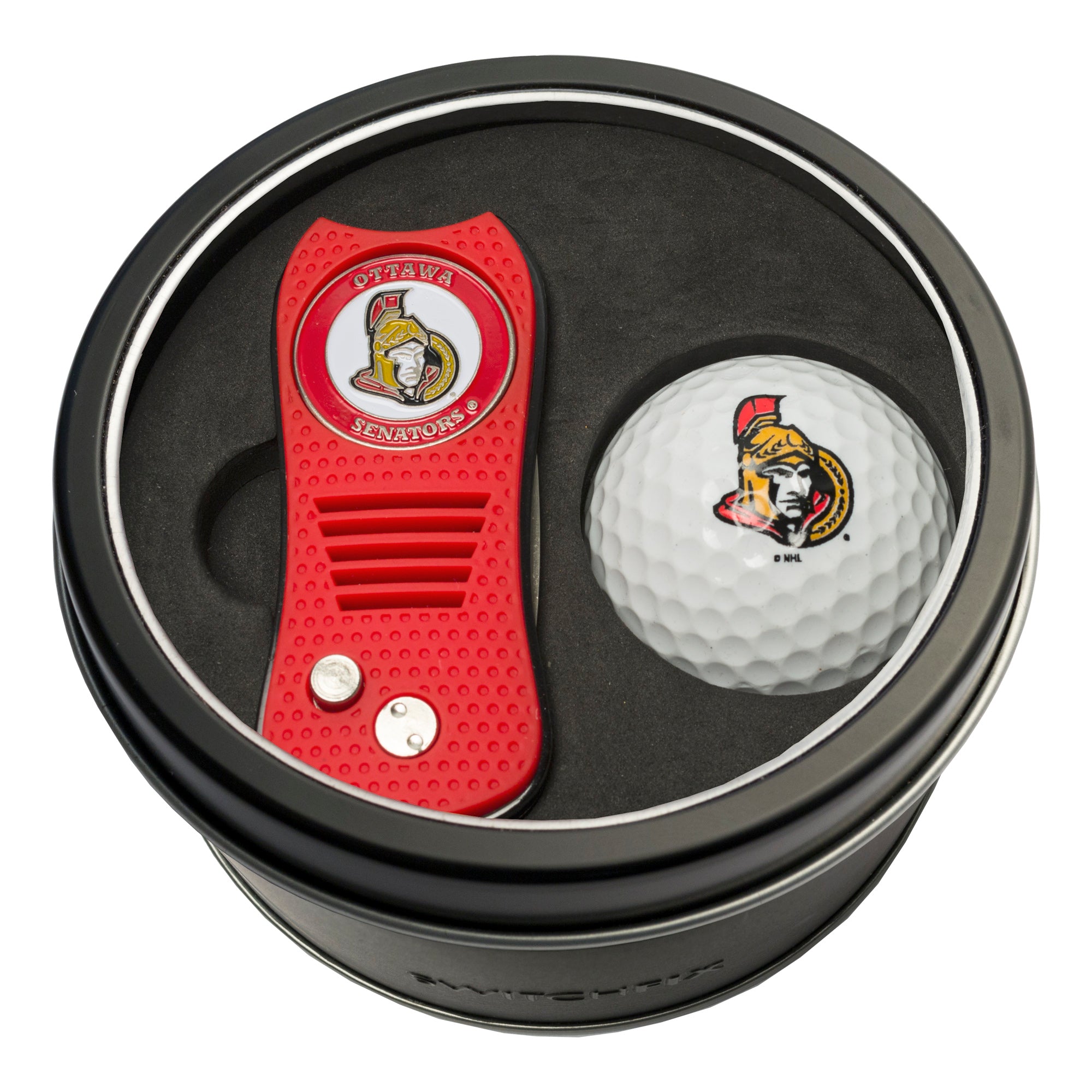 Ottawa Senators Switchblade Divot Tool + Golf Ball Tin Gift Set | Buy ...