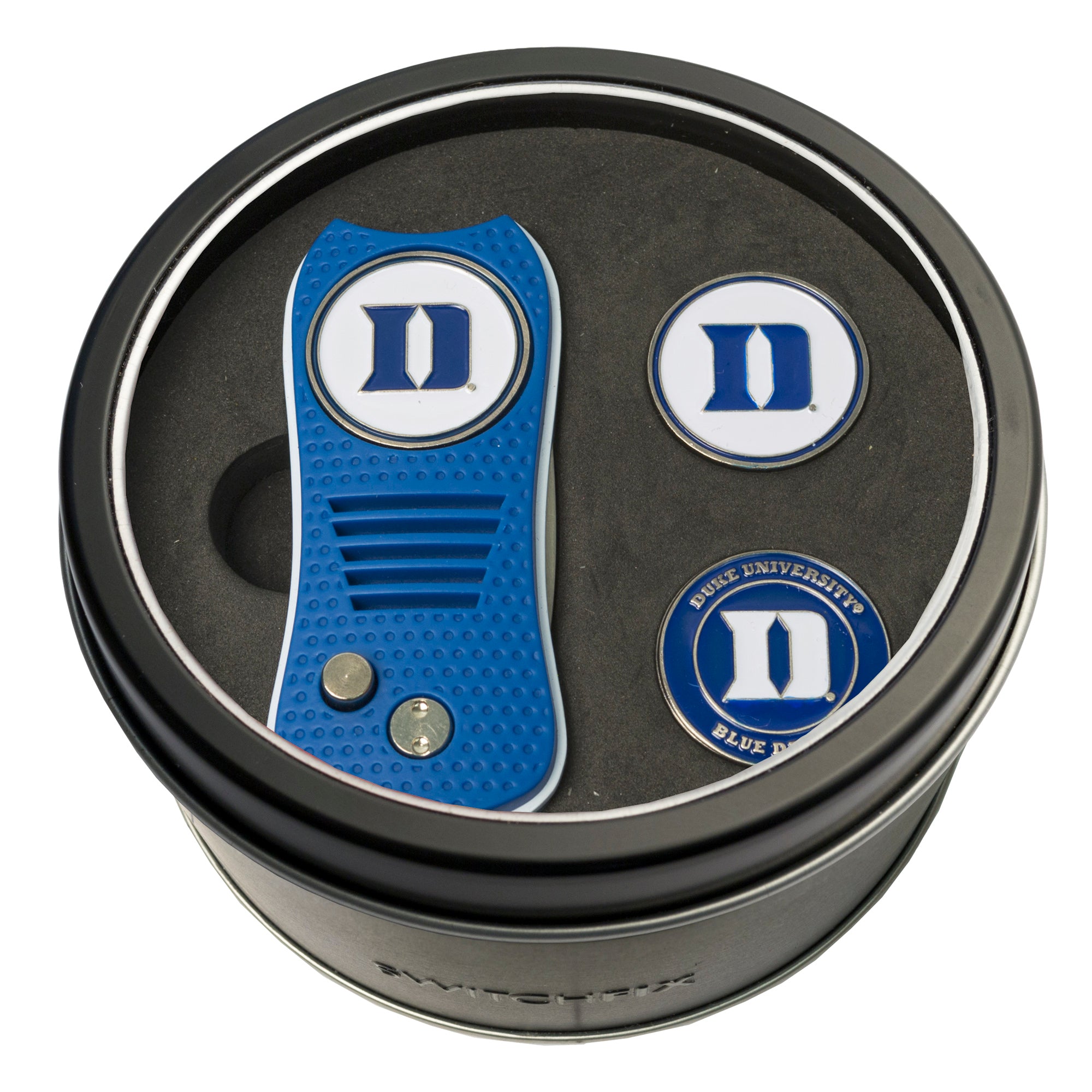 Duke Blue Devils Switchblade Divot Tool + 2 Ball Marker Tin Gift Set ...
