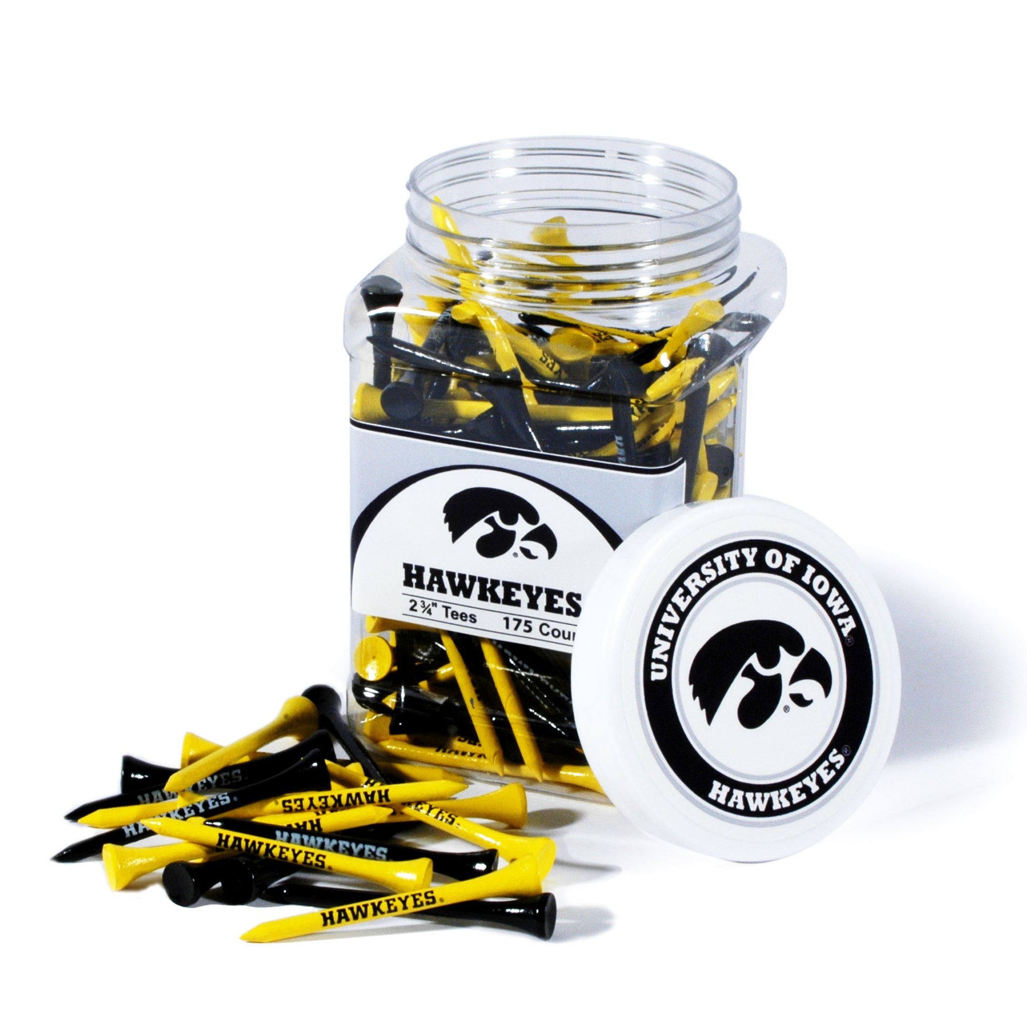 Iowa Hawkeyes 175 Tee Jar | Buy Golf Tees Online | Team Golf