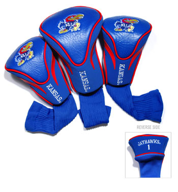 Kansas Jayhawks 3 Pack Contour Sock Headcovers | Team Golf
