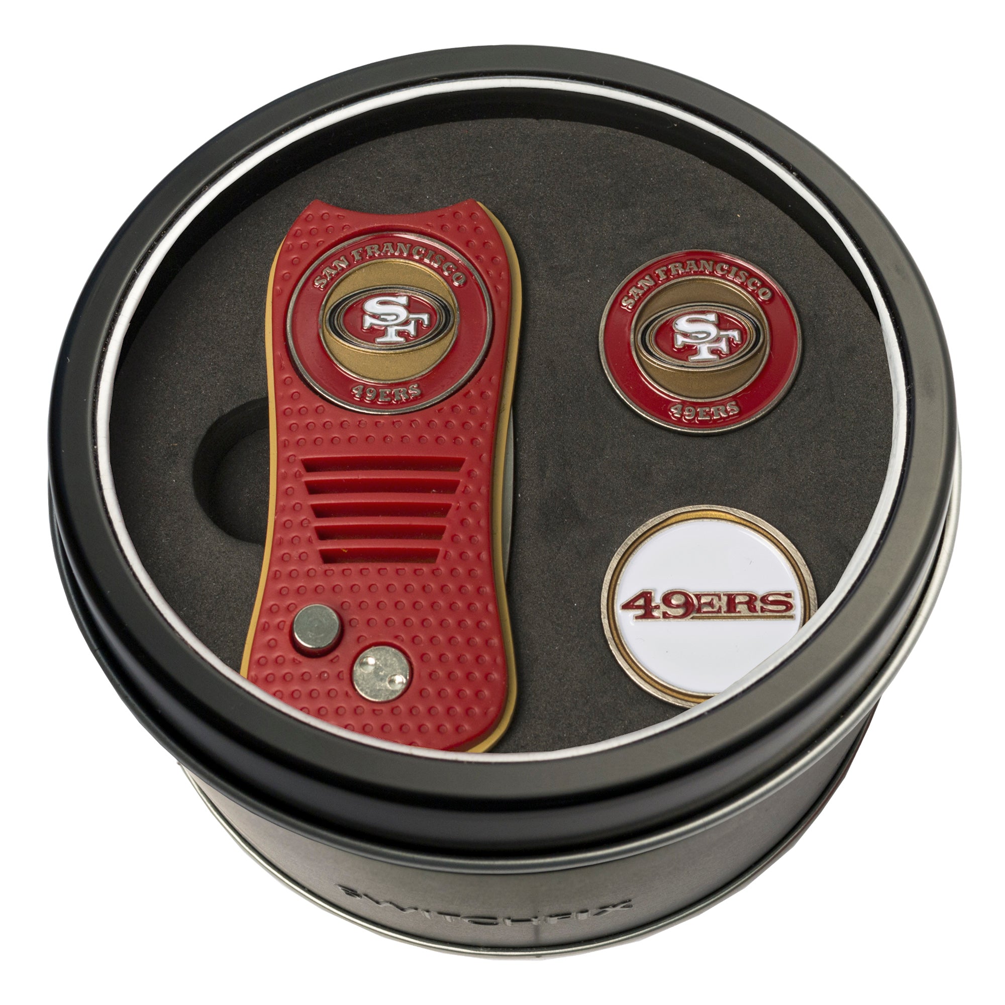 San Francisco Switchblade Divot Tool + 2 Ball Marker Tin Gift Set ...